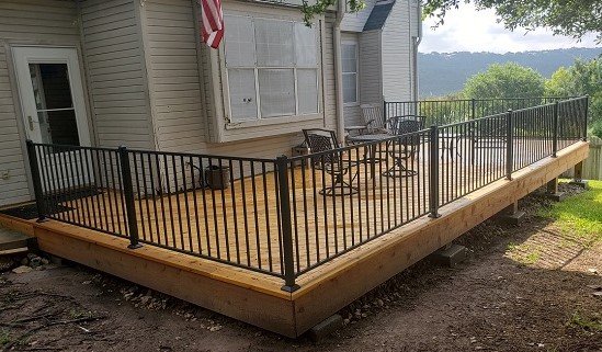 Custom Cedar Deck in Jester Estates, Austin TX.